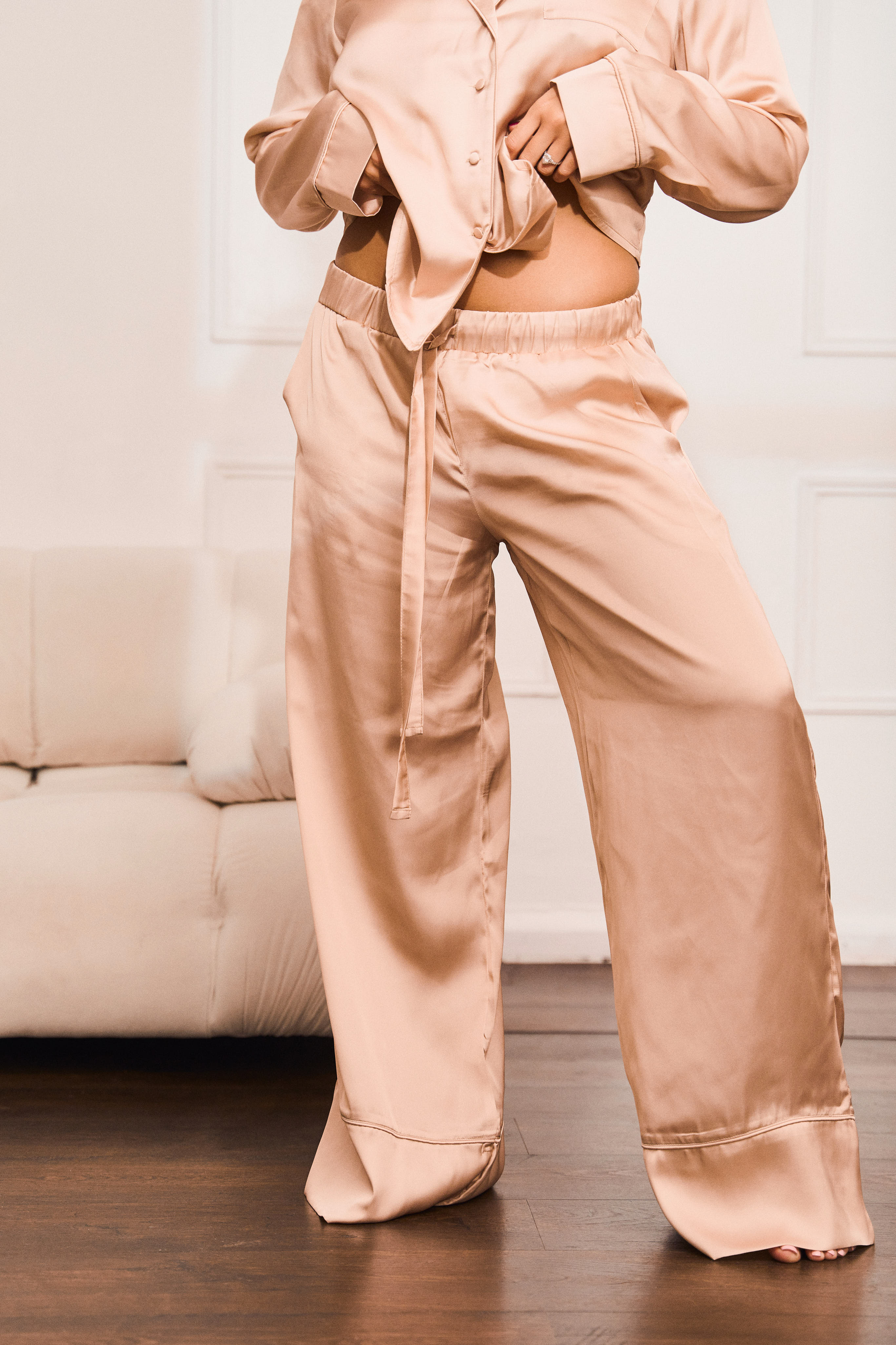 Gold Satin Pyjama Set – Jim Jam The Label